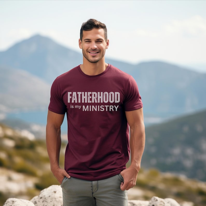 Fatherhood is My Ministry Shirt, Christian Dad Shirt, Men's Catholic ...