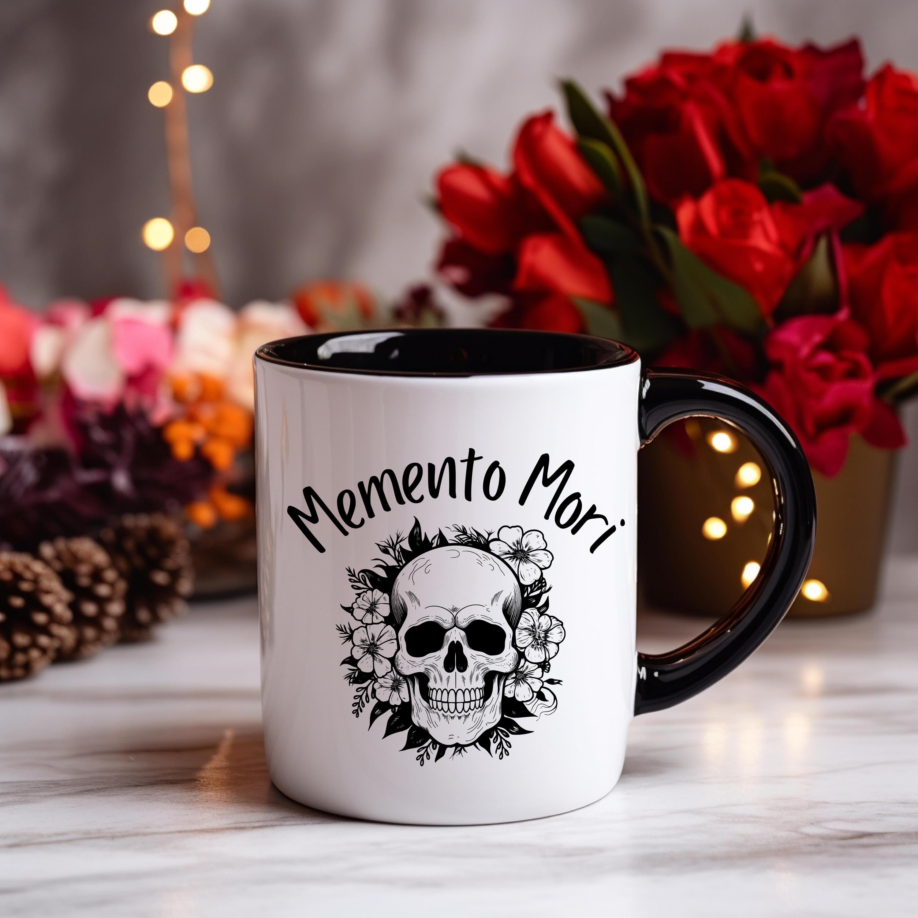 Memento Mori Skull Coffee Mug, Catholic Remember Death Mug, Catholic ...