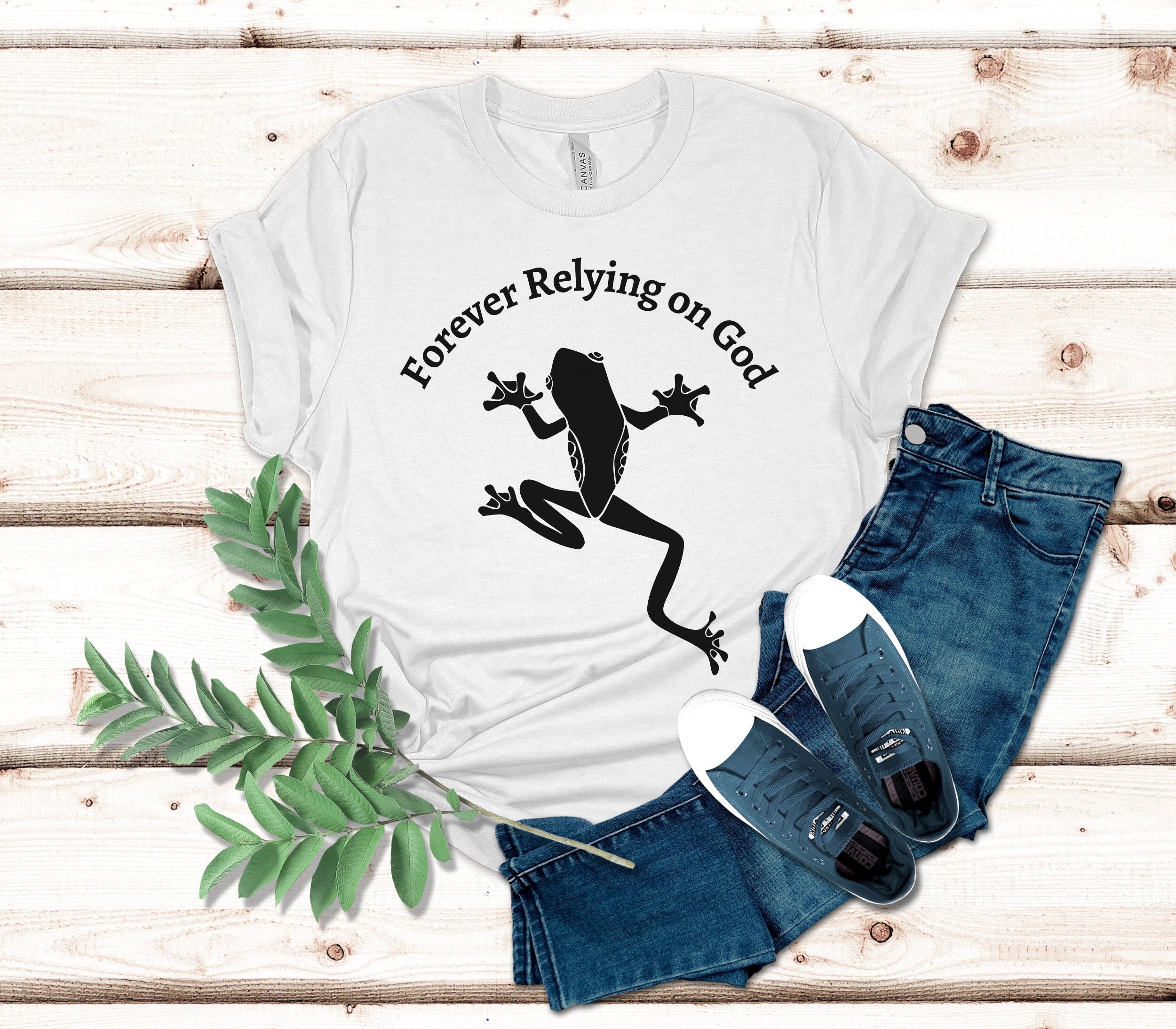 FROG Shirt, Fully Rely on God Shirt, Christian Frog Shirt, Christian ...