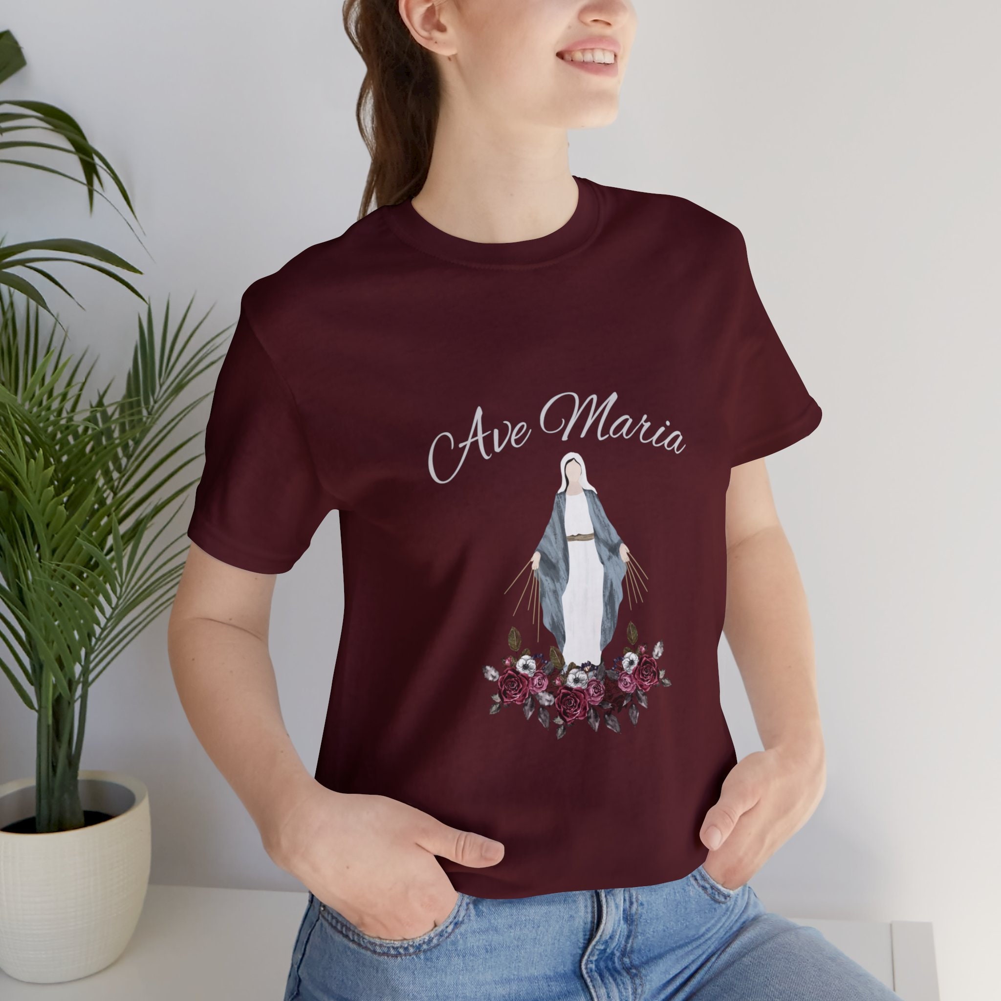 Ave Maria Shirt, Hail Mary Shirt, Virgin Mary Shirt, Our Lady Shirt ...