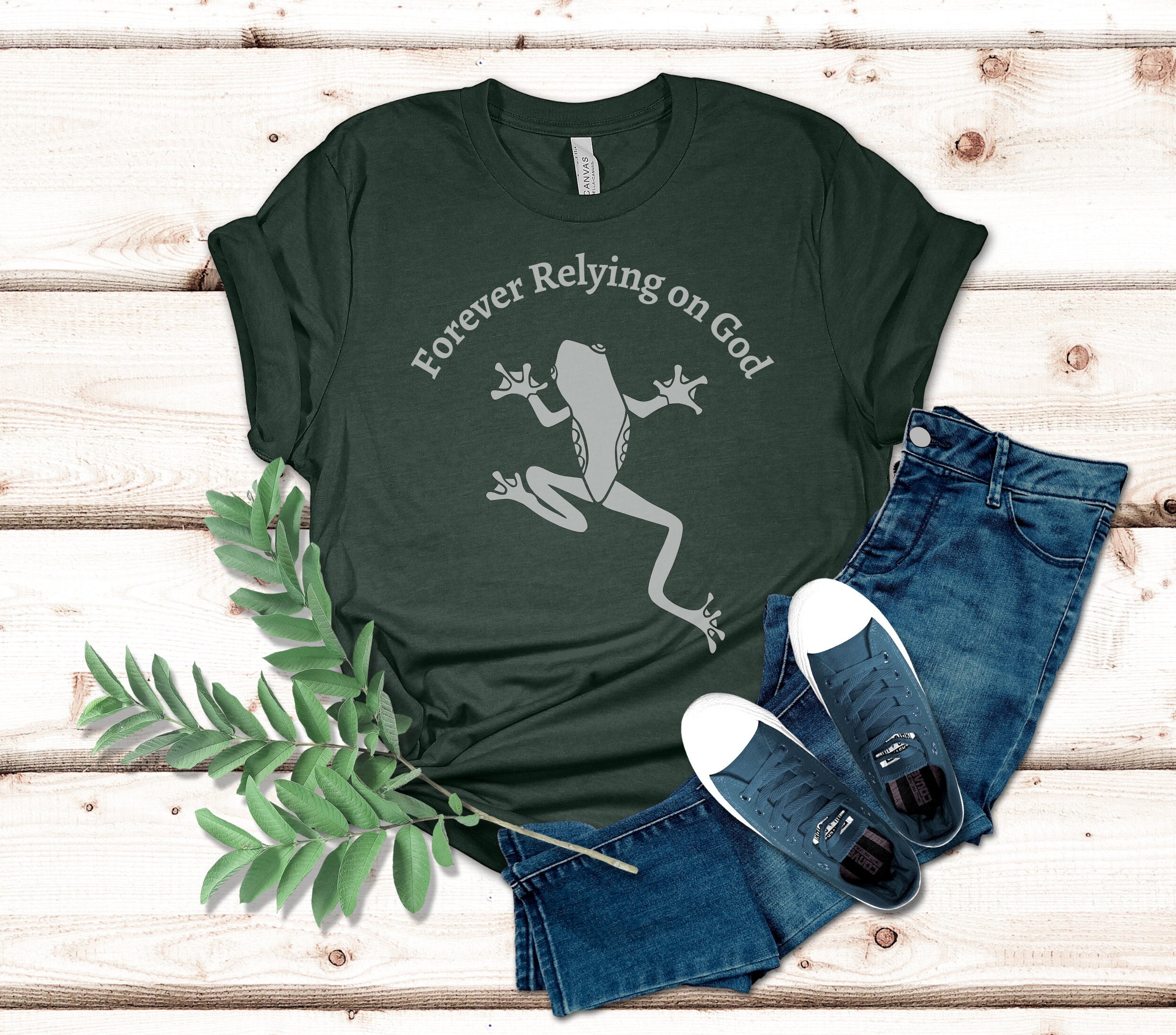 FROG Shirt, Fully Rely on God Shirt, Christian Frog Shirt, Christian ...