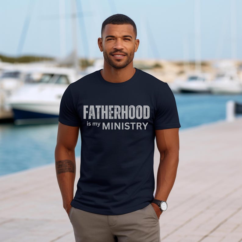 Fatherhood is My Ministry Shirt, Christian Dad Shirt, Men's Catholic ...