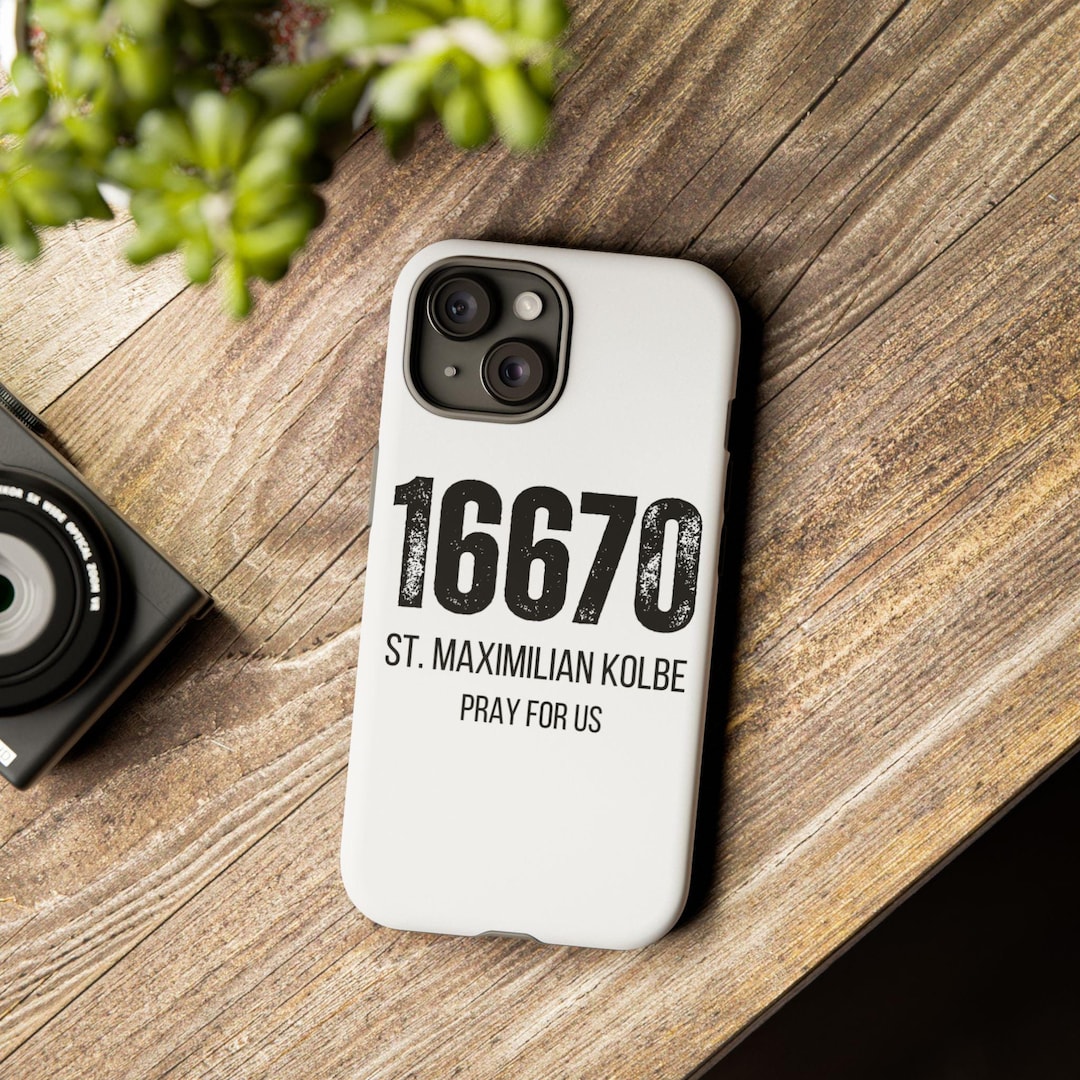 St. Maximilian Kolbe Prison Number 16670 iPhone 15 14 13 12 11 Pro Max ...