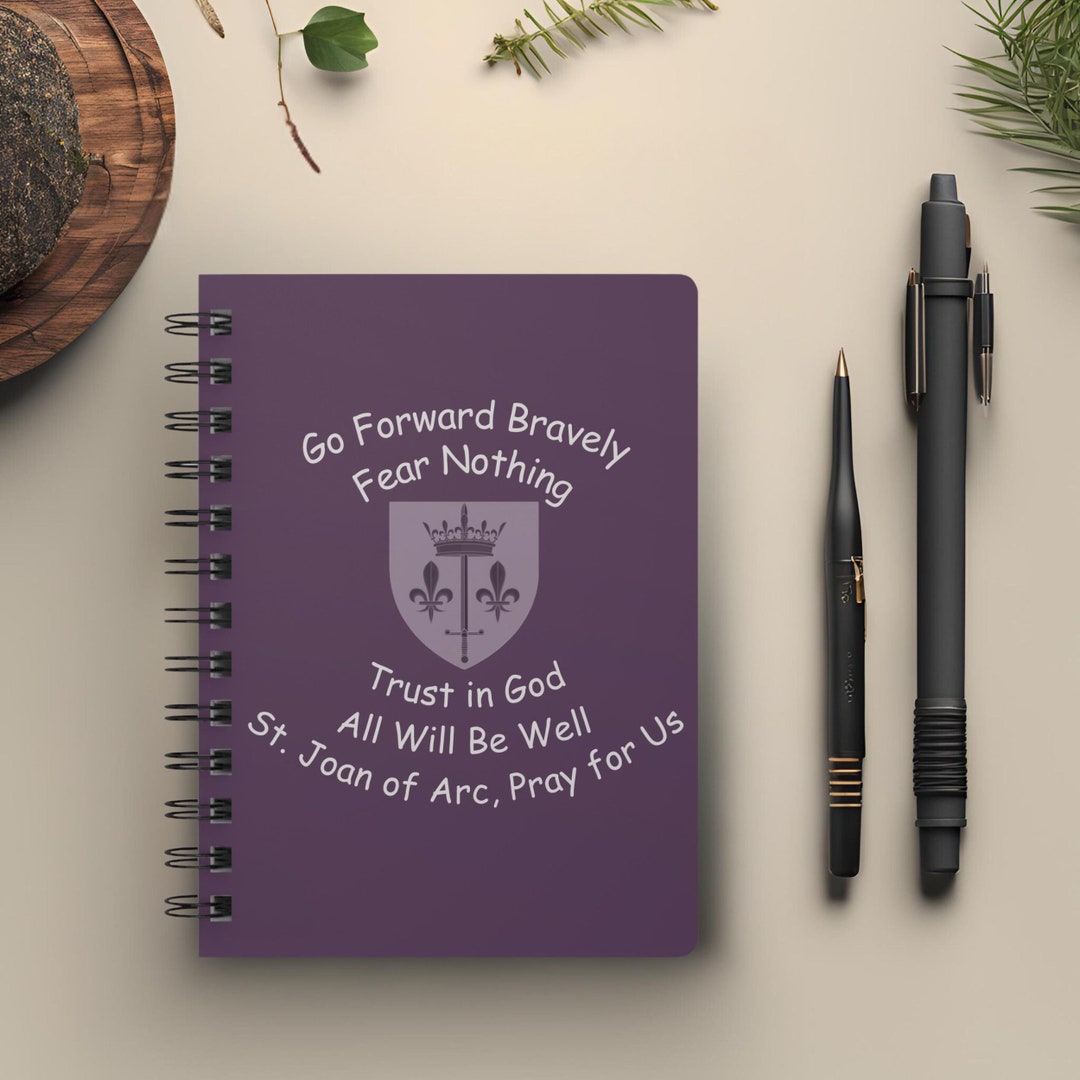 St. Joan of Arc Quote Spiral Bound Journal, Catholic Notebook, Saint ...
