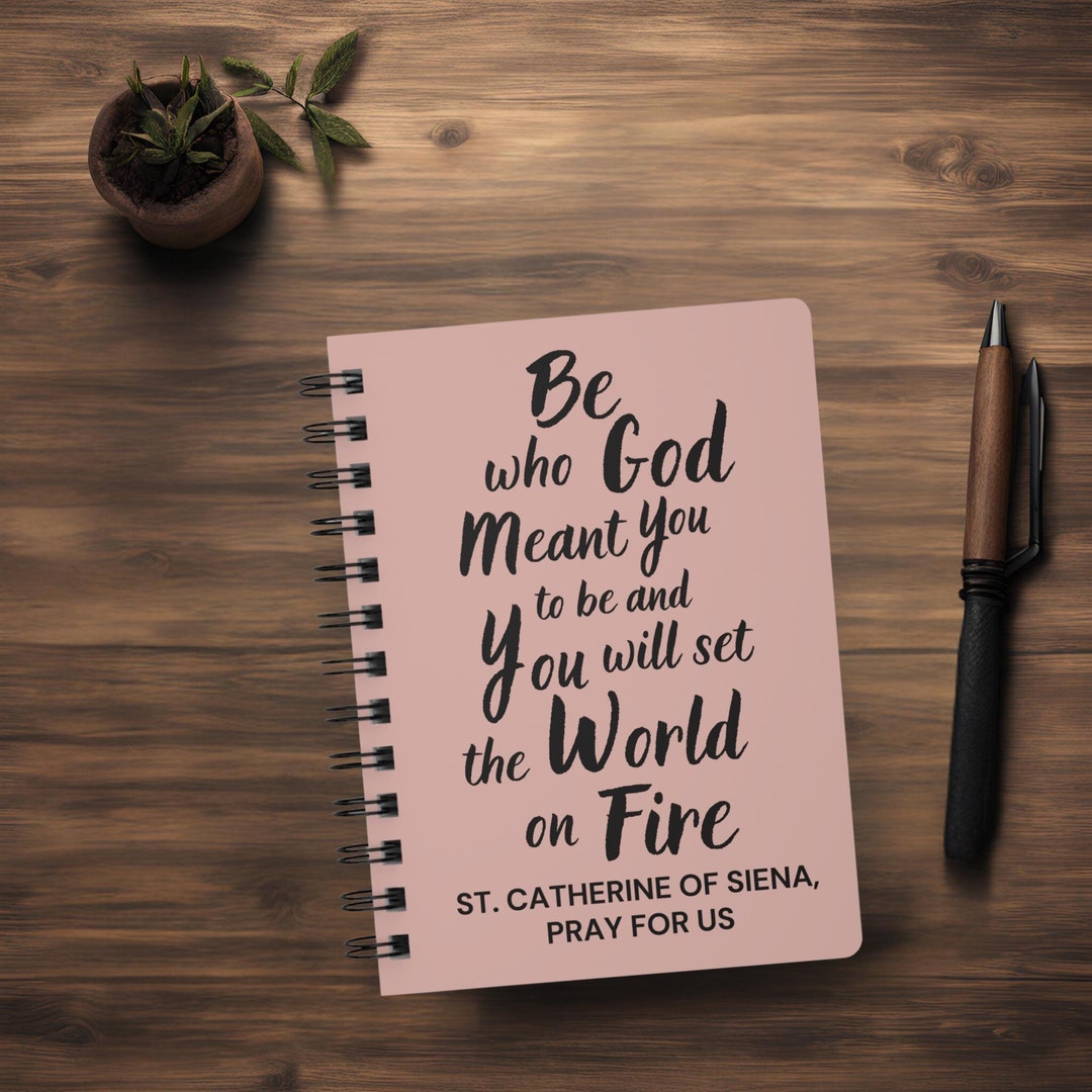 St. Catherine of Siena Quote Spiral Prayer Journal, Inspirational ...