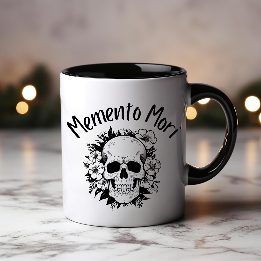Memento Mori Skull Coffee Mug, Catholic Remember Death Mug, Catholic ...
