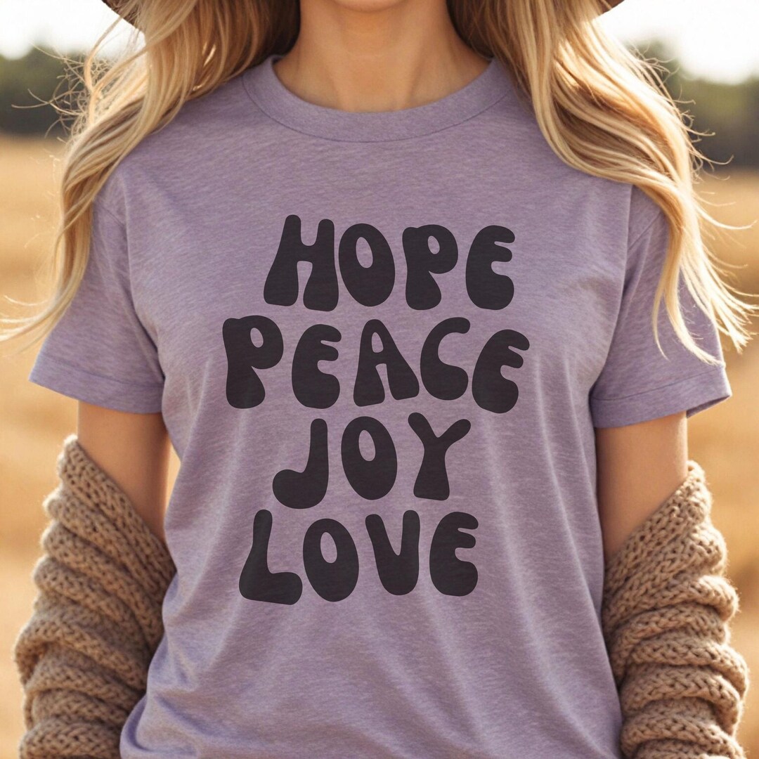 Hope Peace Joy Love Shirt, Advent Shirt, Catholic Shirt, Liturgical ...