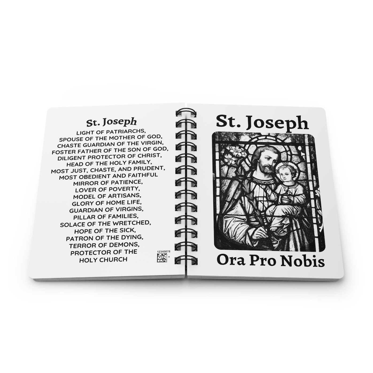 St. Joseph Spiral Bound Lined Journal, Catholic Prayer Journal ...