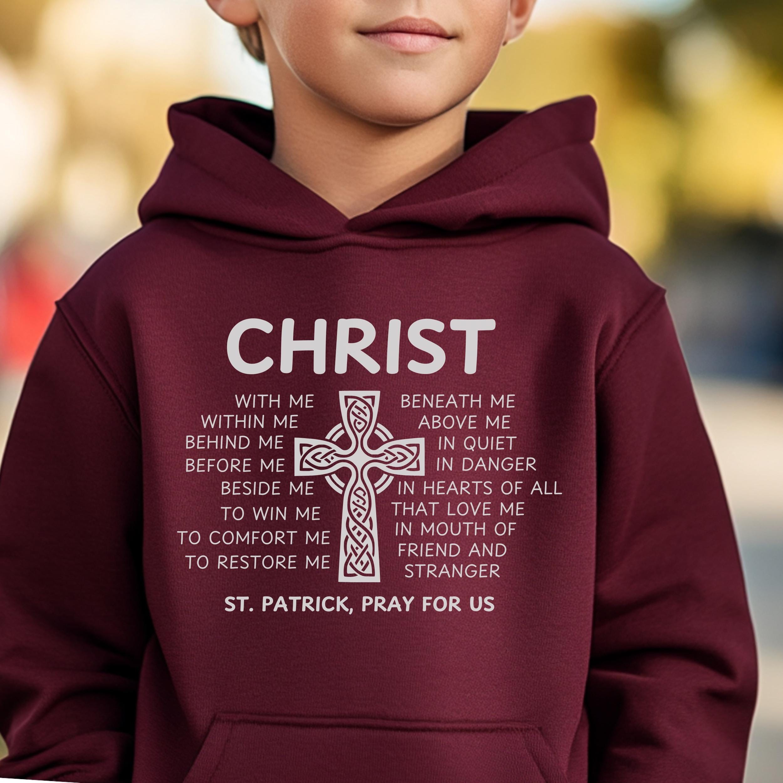 St. Patrick Breastplate Prayer Youth Hooded Sweatshirt, Children's ...