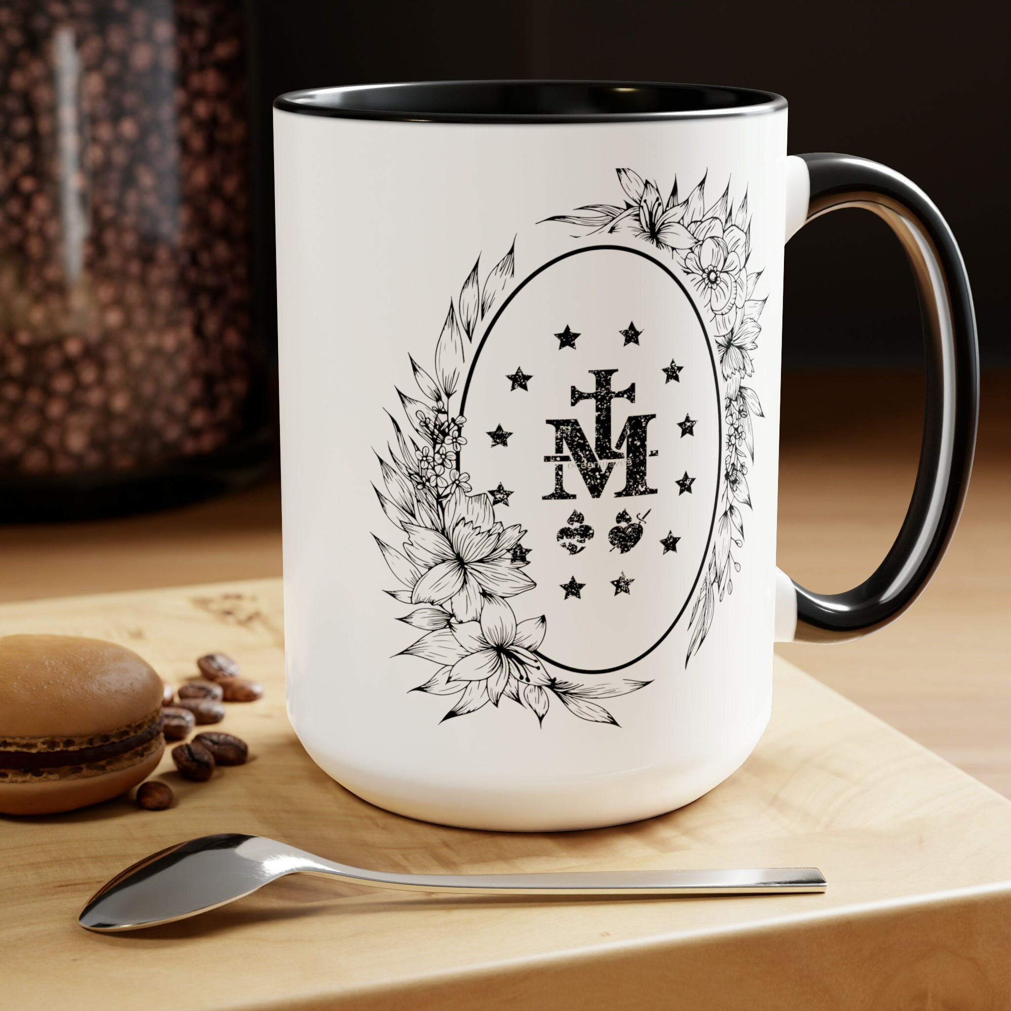 Miraculous Medal Coffee Mug, Catholic Coffee Mug, Virgin Mary Mug, Our Lady Coffee Mug, Rosary ...