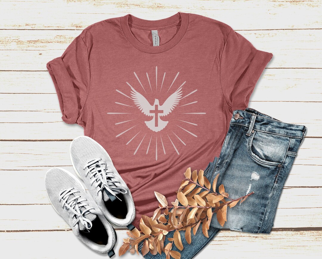 Holy Spirit Dove Shirt, Catholic Shirt, Holy Spirit Shirt, Pentecost ...