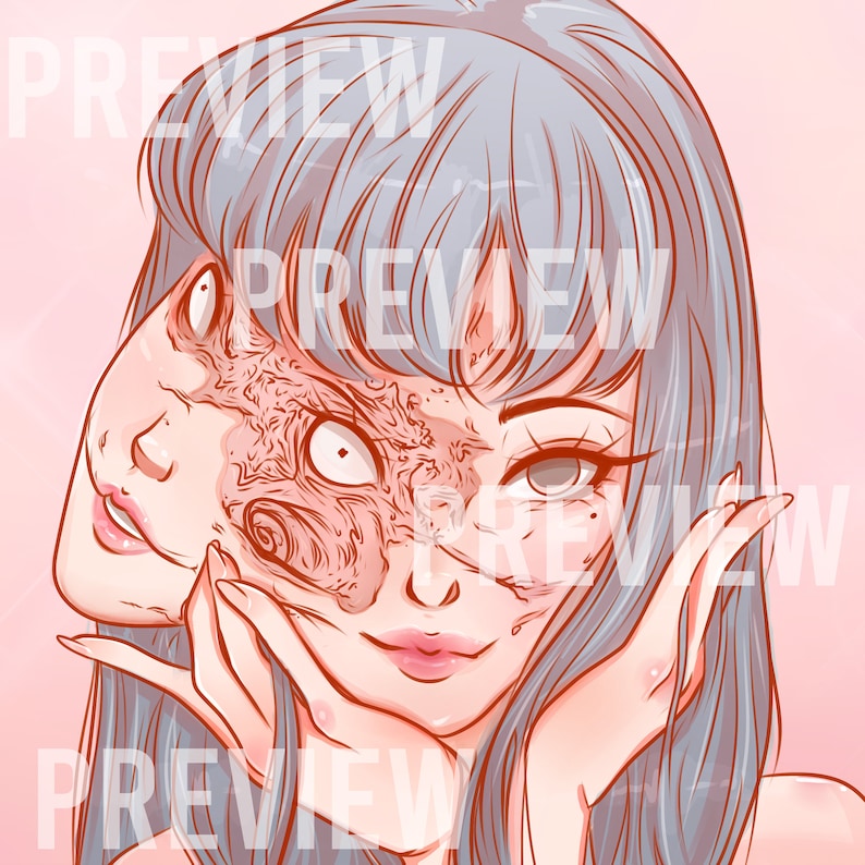 Pink Tomie Horror Artwork - DIGITAL DOWNLOAD - Etsy