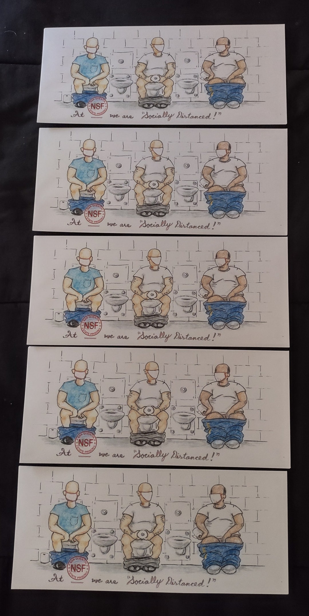 Prison Inmate Art Printed on Legal Sized Envelopes Sold in Batches of 5 ...