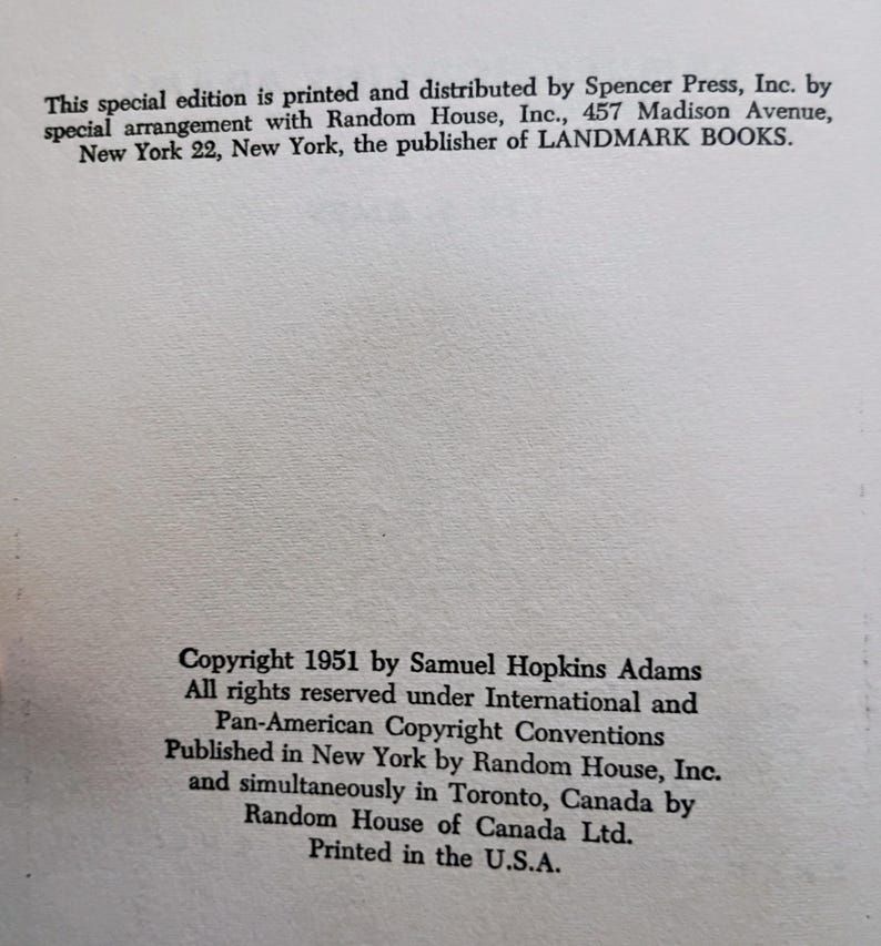 The Santa Fe Trail by Samuel Hopkins Adams Copyright 1951 Spencer Press ...