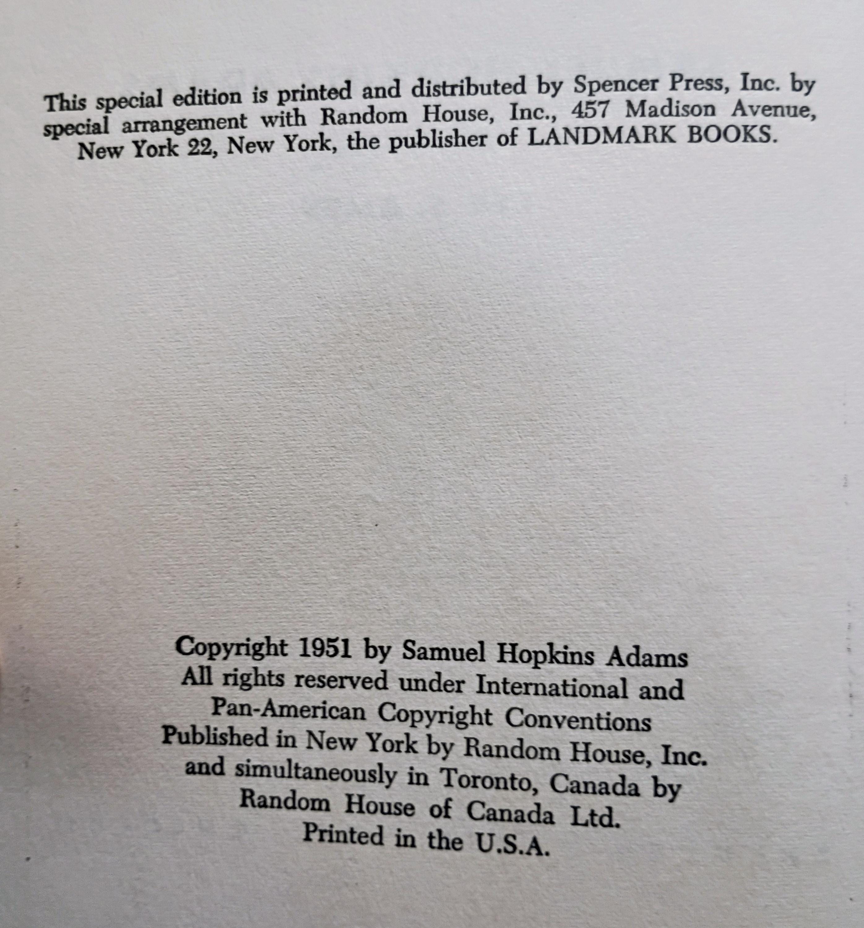 The Santa Fe Trail by Samuel Hopkins Adams Copyright 1951 Spencer Press ...