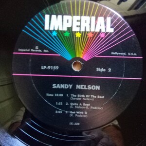 Sandy Nelson Plays LP 12249 on Imperial Records 1963 - Etsy