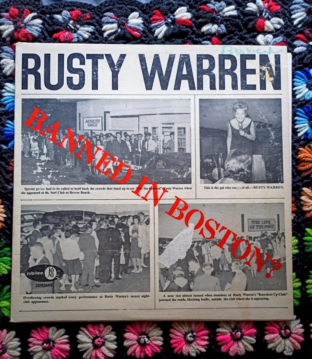 Rusty Warren - Banned in Boston 1963 on Jubilee 2049 - Etsy