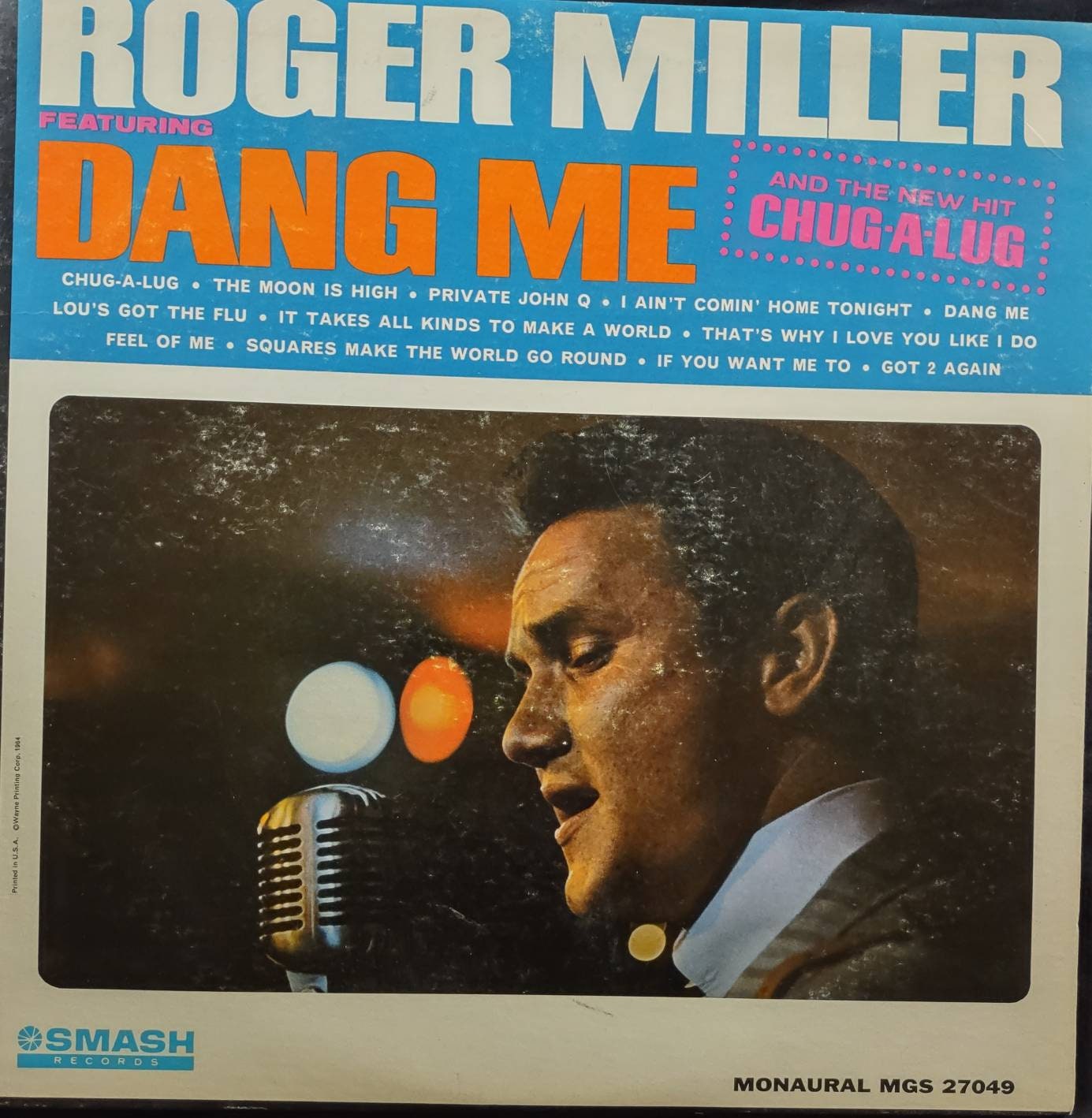 Roger Miller - Dang Me 1964 on Smash Records Mono MSG 27049 - Etsy