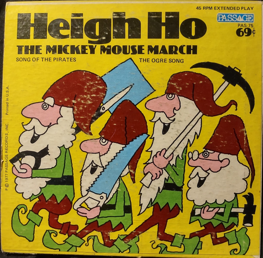 Heigh Ho the Mickey Mouse March 1978 on Passage 45 Rpm - Etsy
