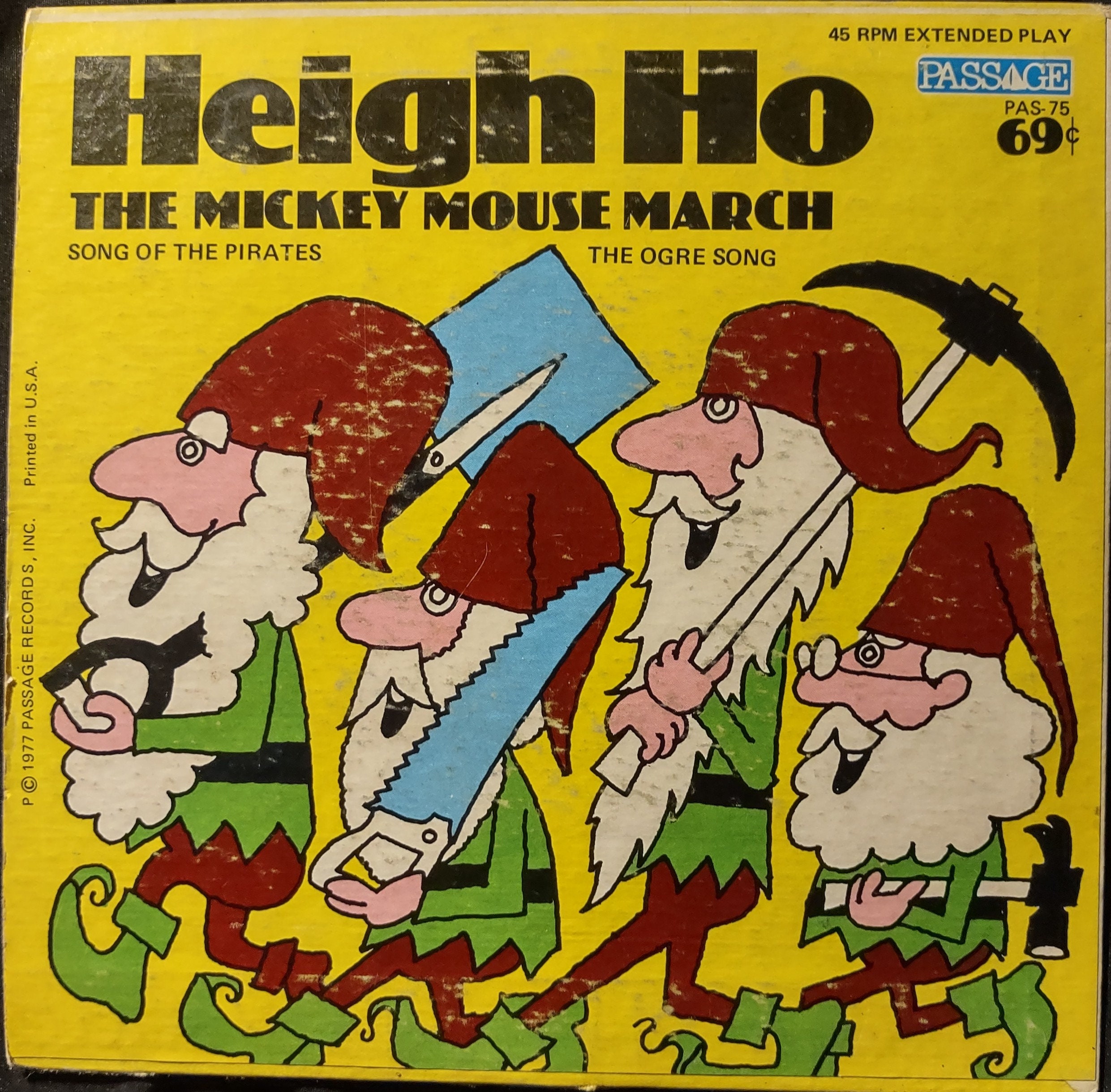 Heigh Ho the Mickey Mouse March 1978 on Passage 45 Rpm - Etsy