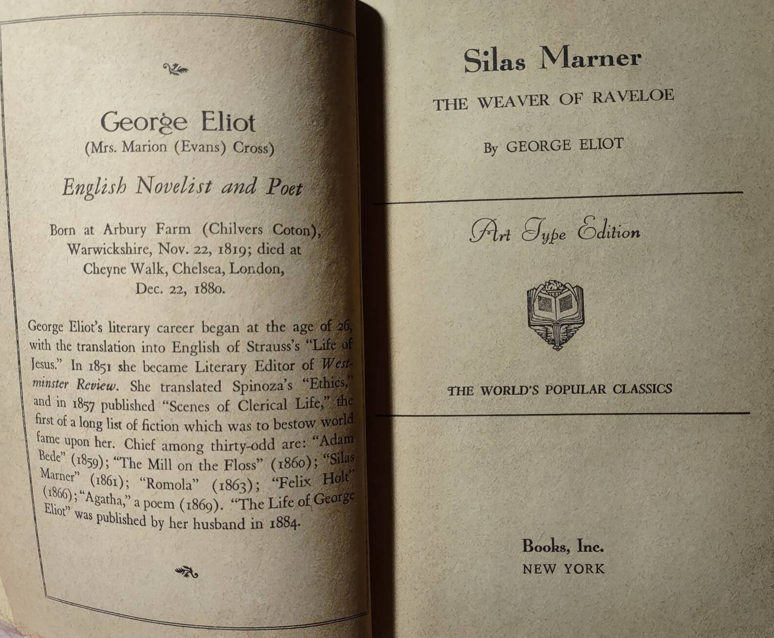 Silas Marner the Weaver of Raveloe by George Eliot Art Type - Etsy