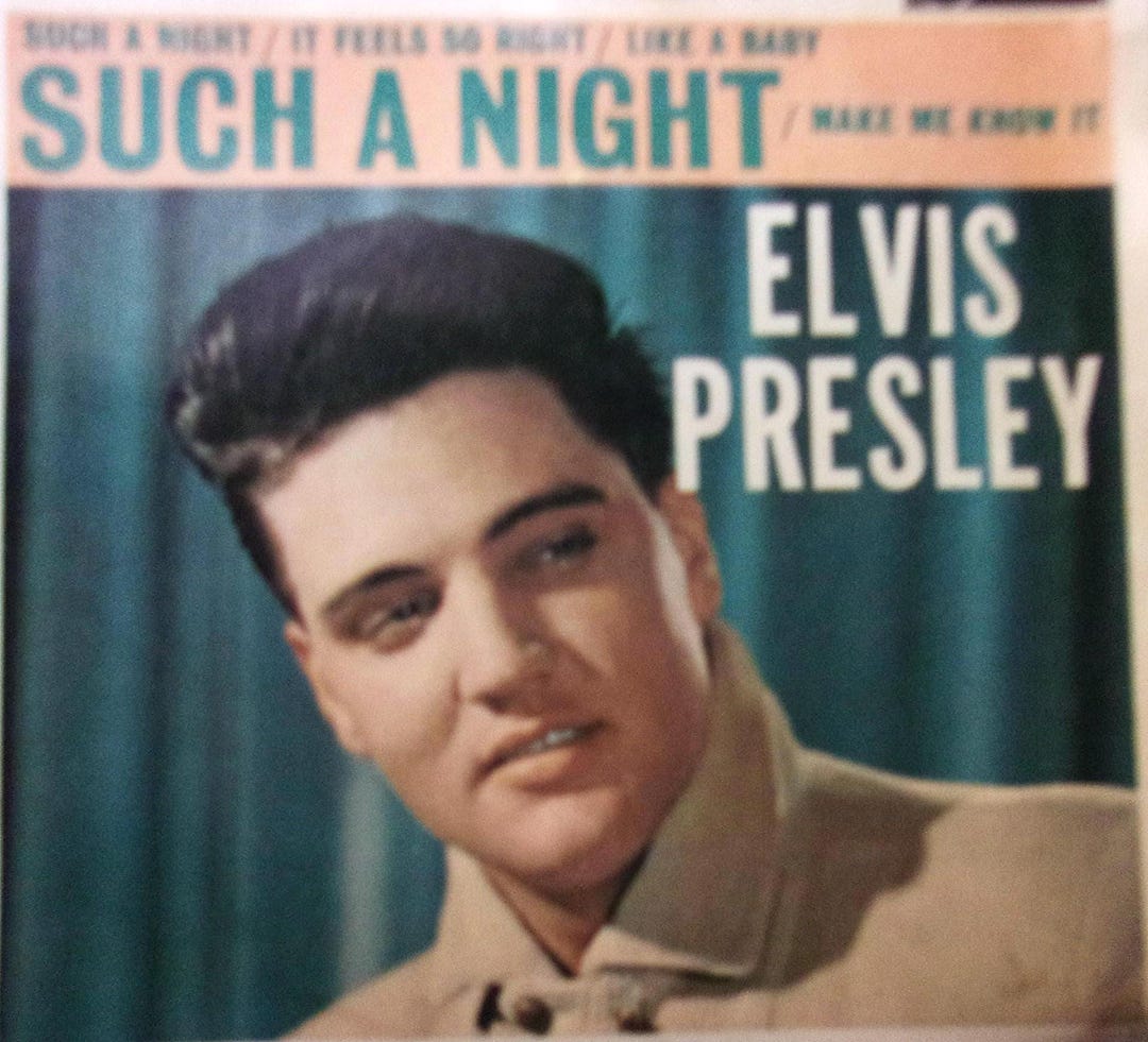 Elvis Presley - Such A Night, 1960 RCA 7-inch Mono Vinyl - Etsy