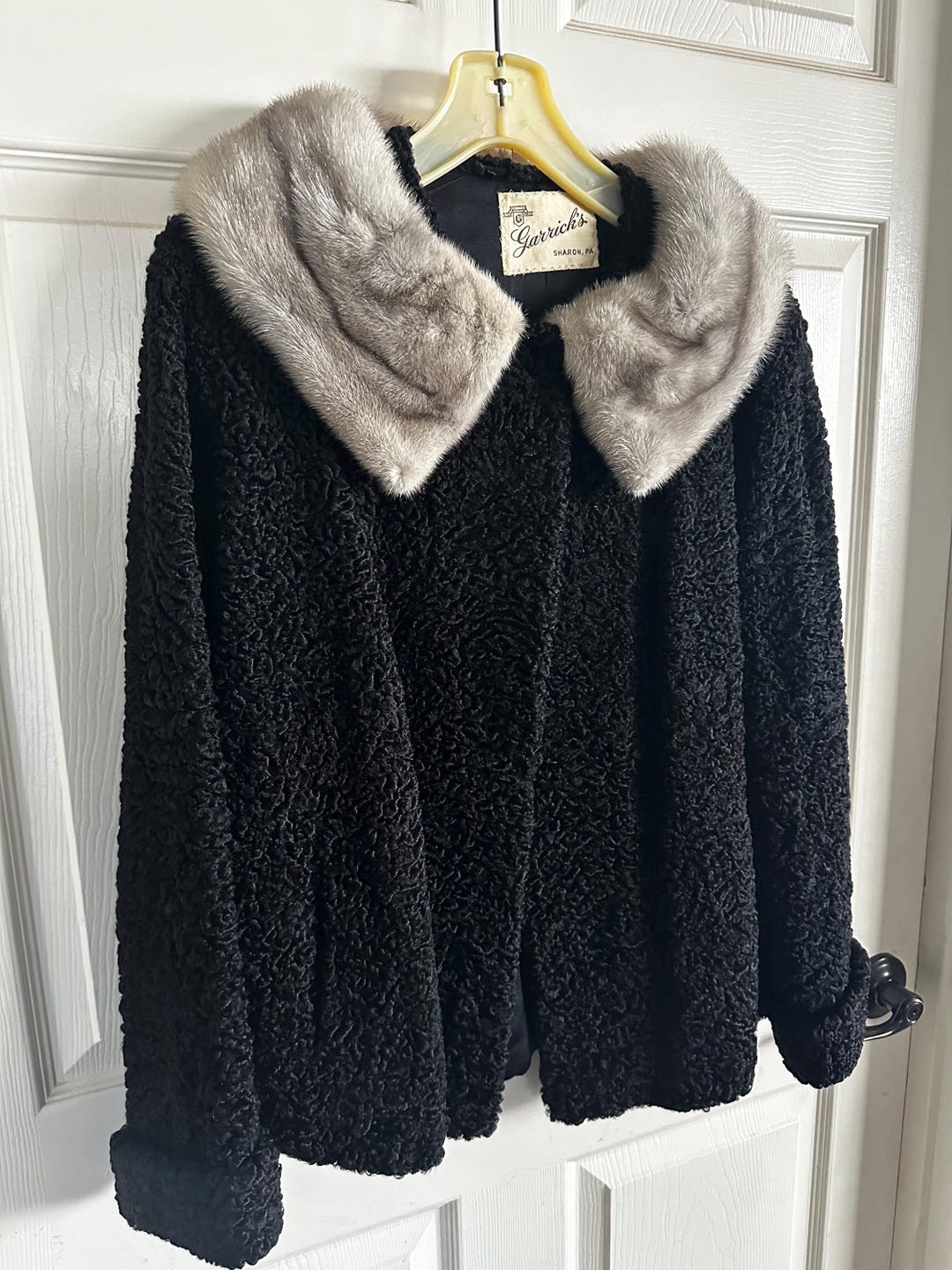 Vintage Women Coat With Mink Collar Garricks Furriers Sharon PA. - Etsy