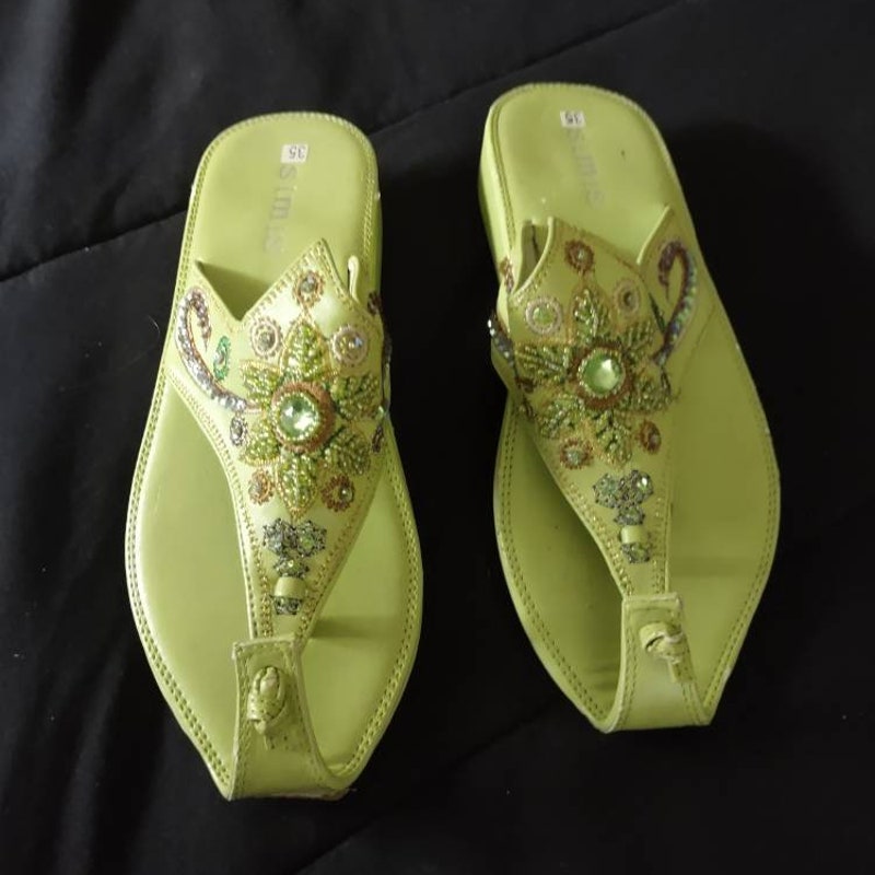 Green Sandals - Etsy