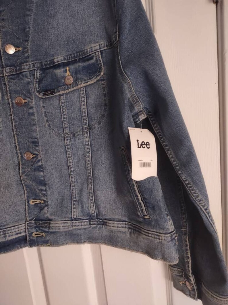 Vintage Look Lee Denim Jacket With Hand Painted Back Panel - Etsy