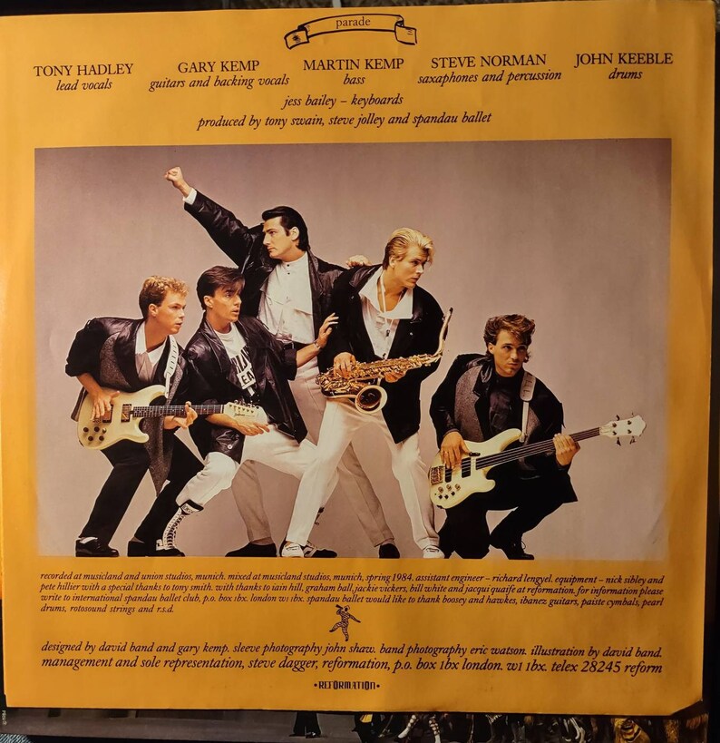 Spandau Ballet - Parade 1984 on Chrysalis FV 41473 - Etsy