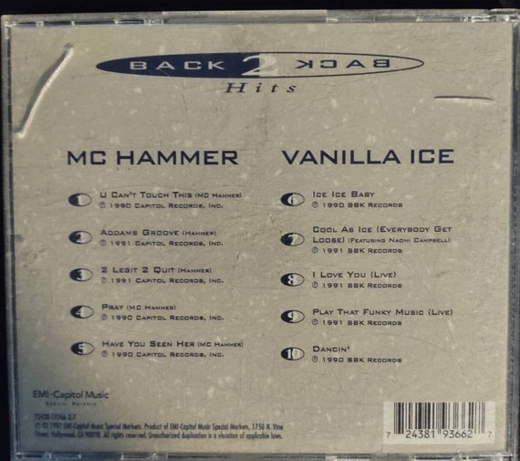 Back To Back Hits Mc Hammer Vanilla Ice