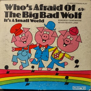 Who's Afraid of the Big Bad Wolf 1978 on Passage 45 Rpm - Etsy