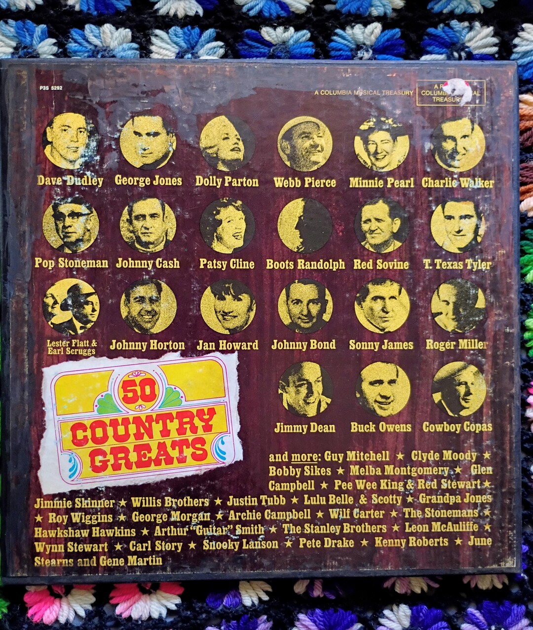 50 Country Greats 1969 3 LP Box Set A Columbia Musical Treasury Album ...