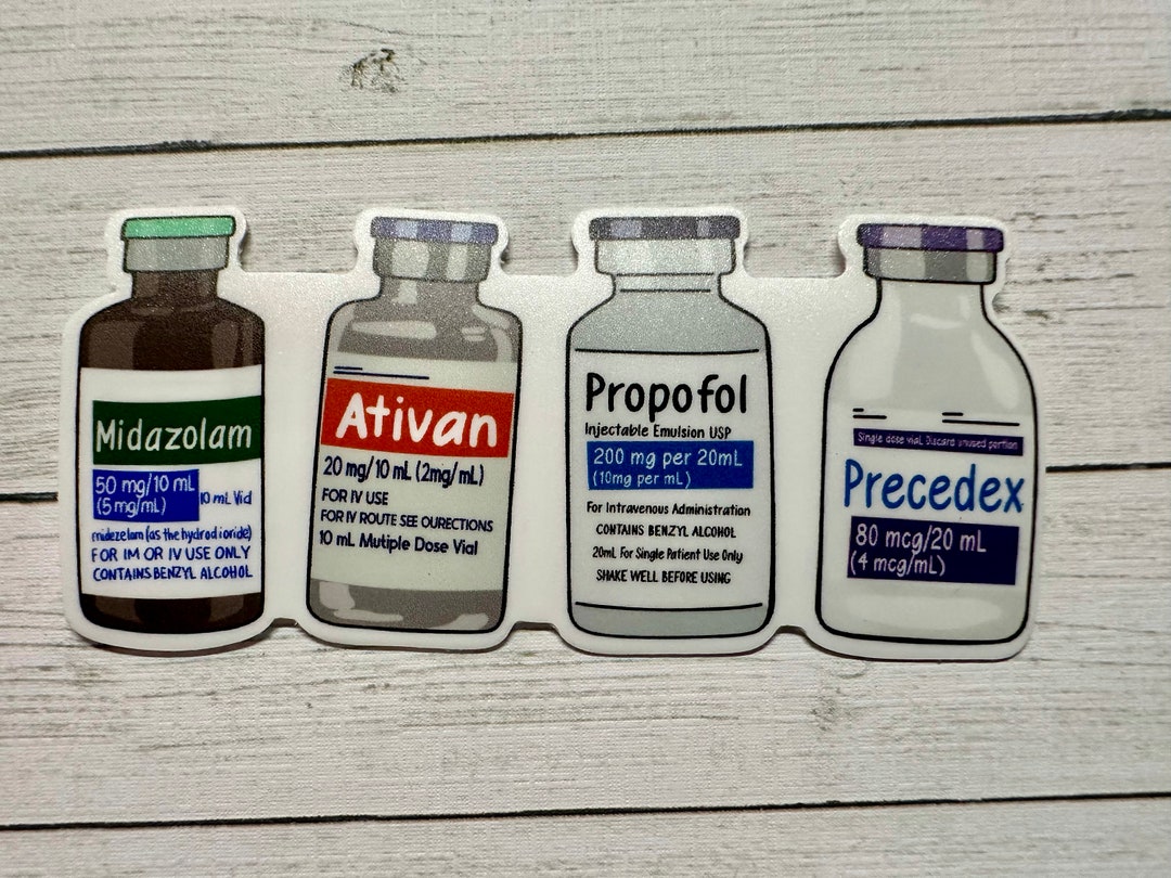 Sedation Water Bottle Stickers Paramedic, First Responder, RT Rescue ...