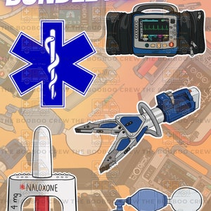 EMS Rescue - 5 Stickers Bundle | Water Bottle Stickers | Paramedic ...