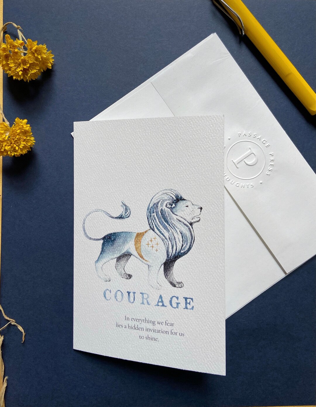Courage – Inspirational Greeting Card – in Everything We Fear Lies Our ...