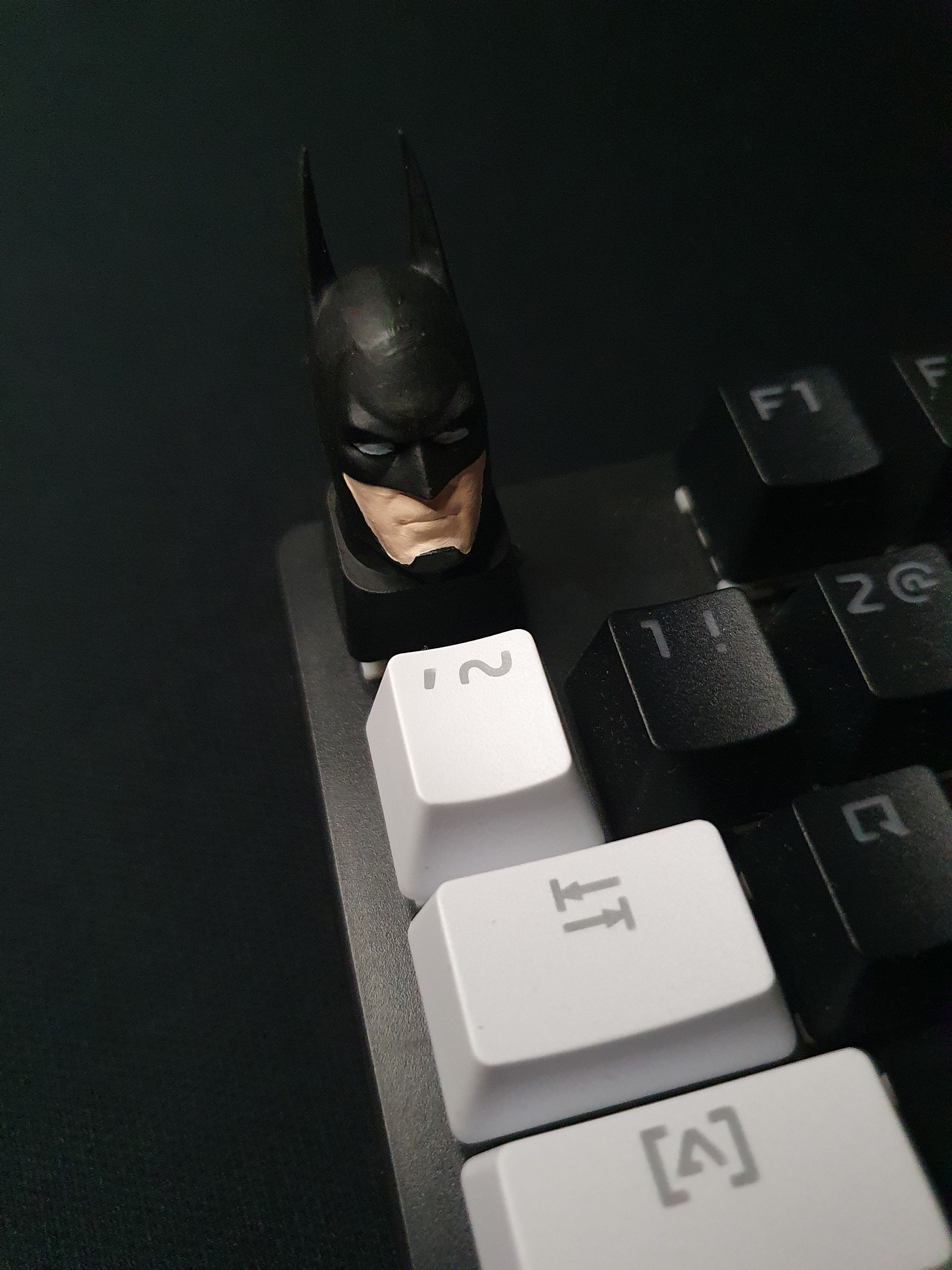 Artisan Custom Keycaps Keyboard Helmet Battman Black Mask - Etsy