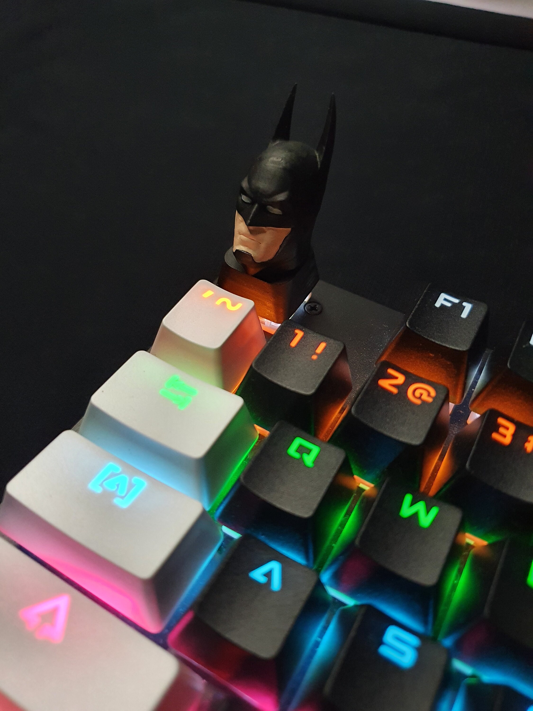 Artisan Custom Keycaps Keyboard Helmet Battman Black Mask - Etsy