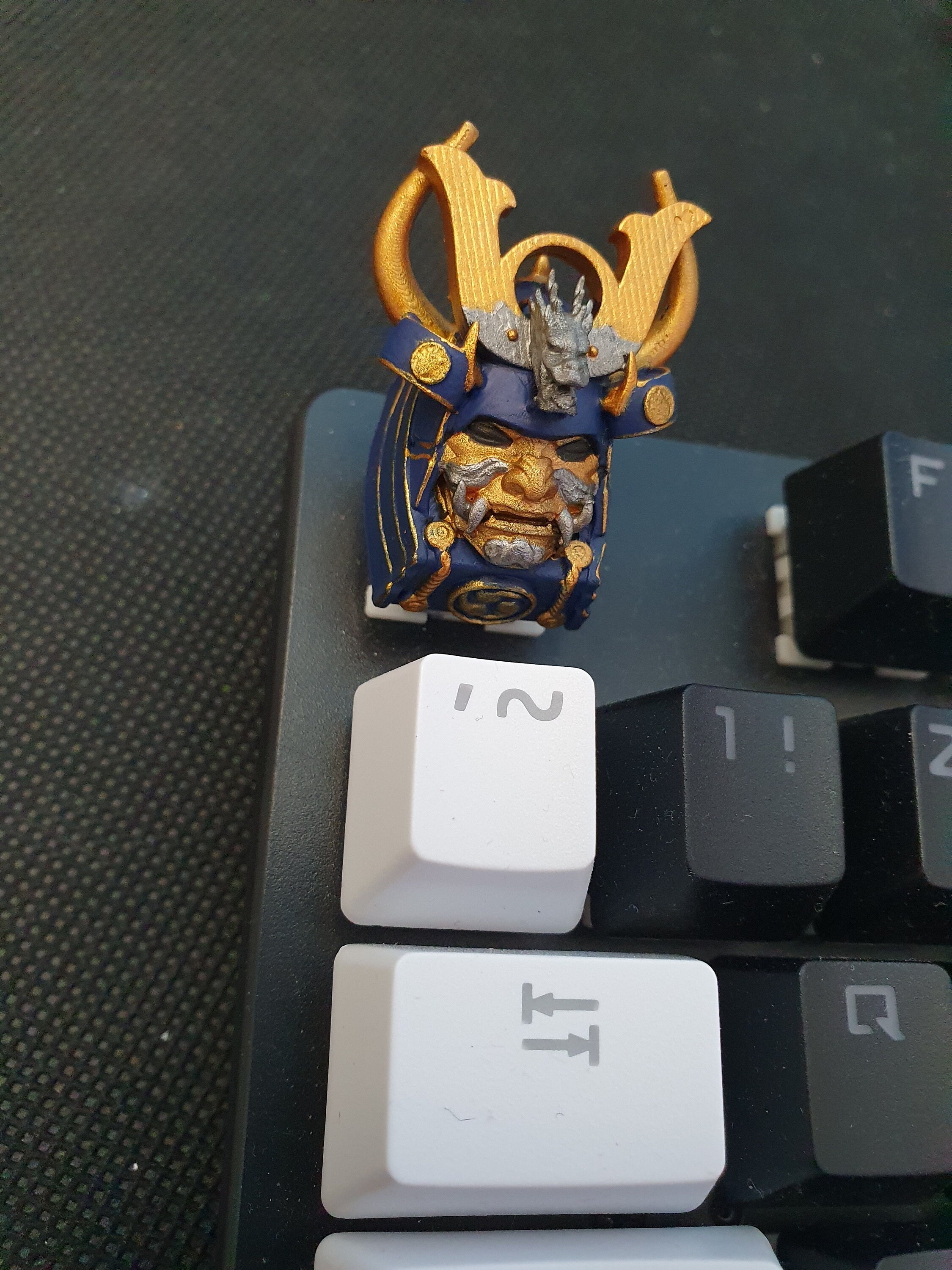 Artisan Custom Keycaps Keyboard Samurai Golden Blue Japan - Etsy