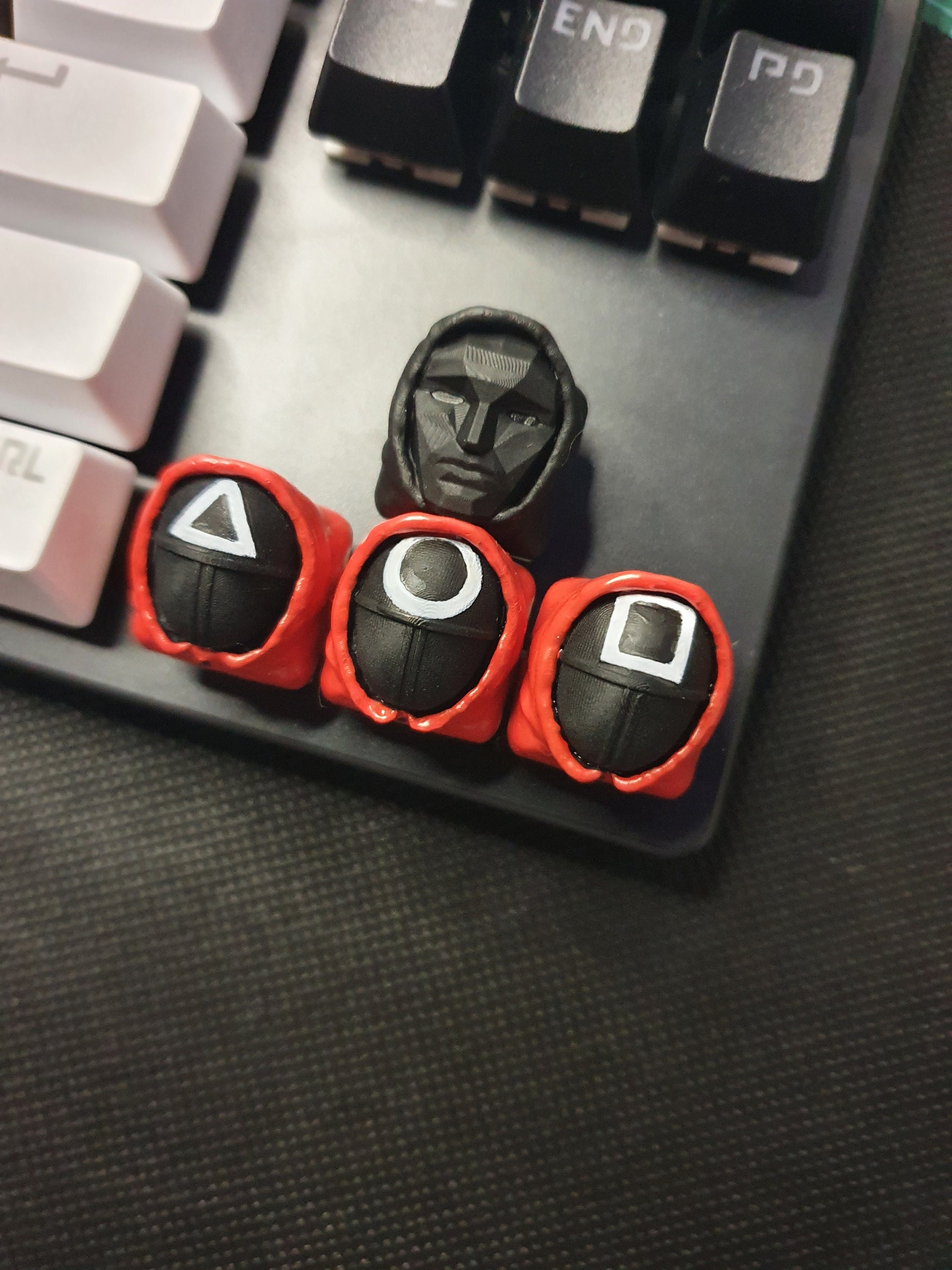 Artisan Custom Keycaps Keyboard Squid Game Masked Guards - Etsy