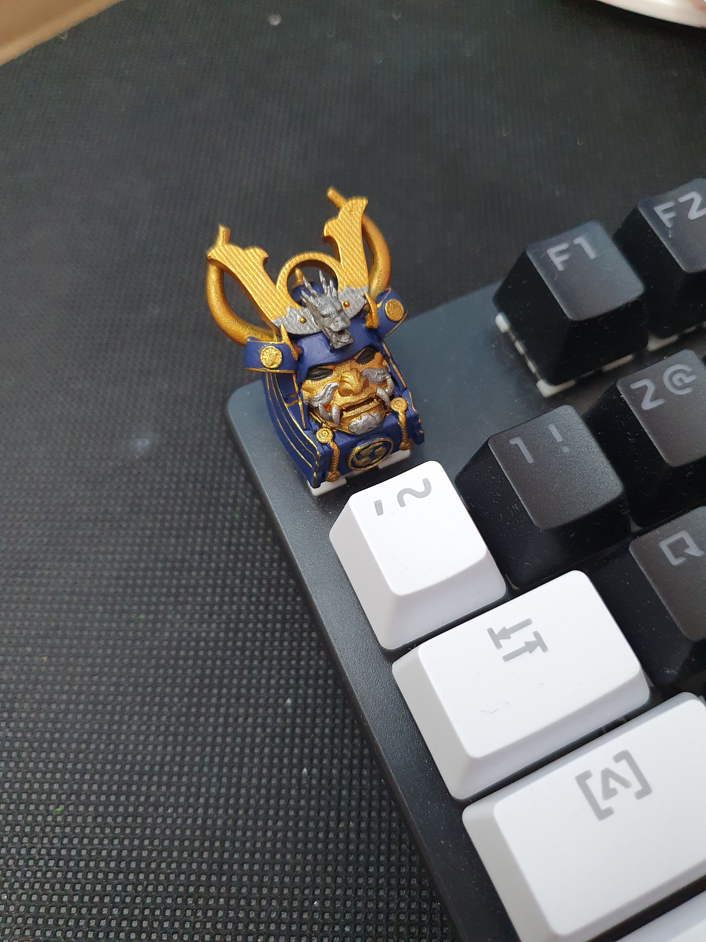 Artisan Custom Keycaps Keyboard Samurai Golden Blue Japan - Etsy