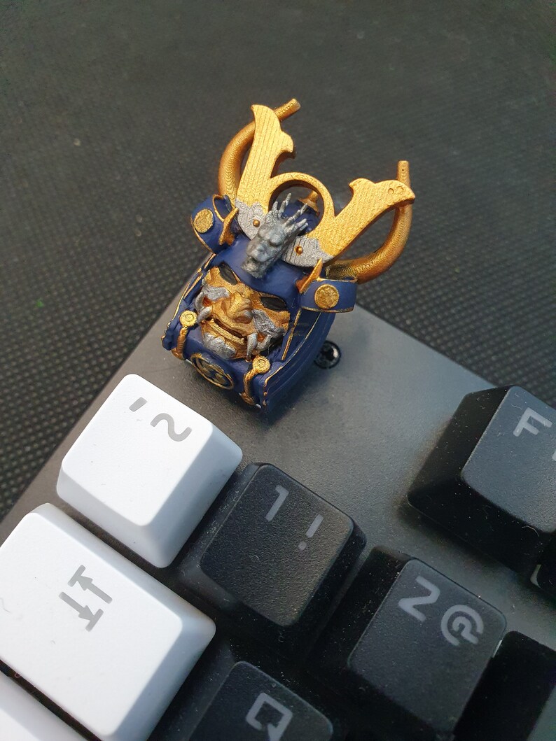Artisan Custom Keycaps Keyboard Samurai Golden Blue Japan - Etsy