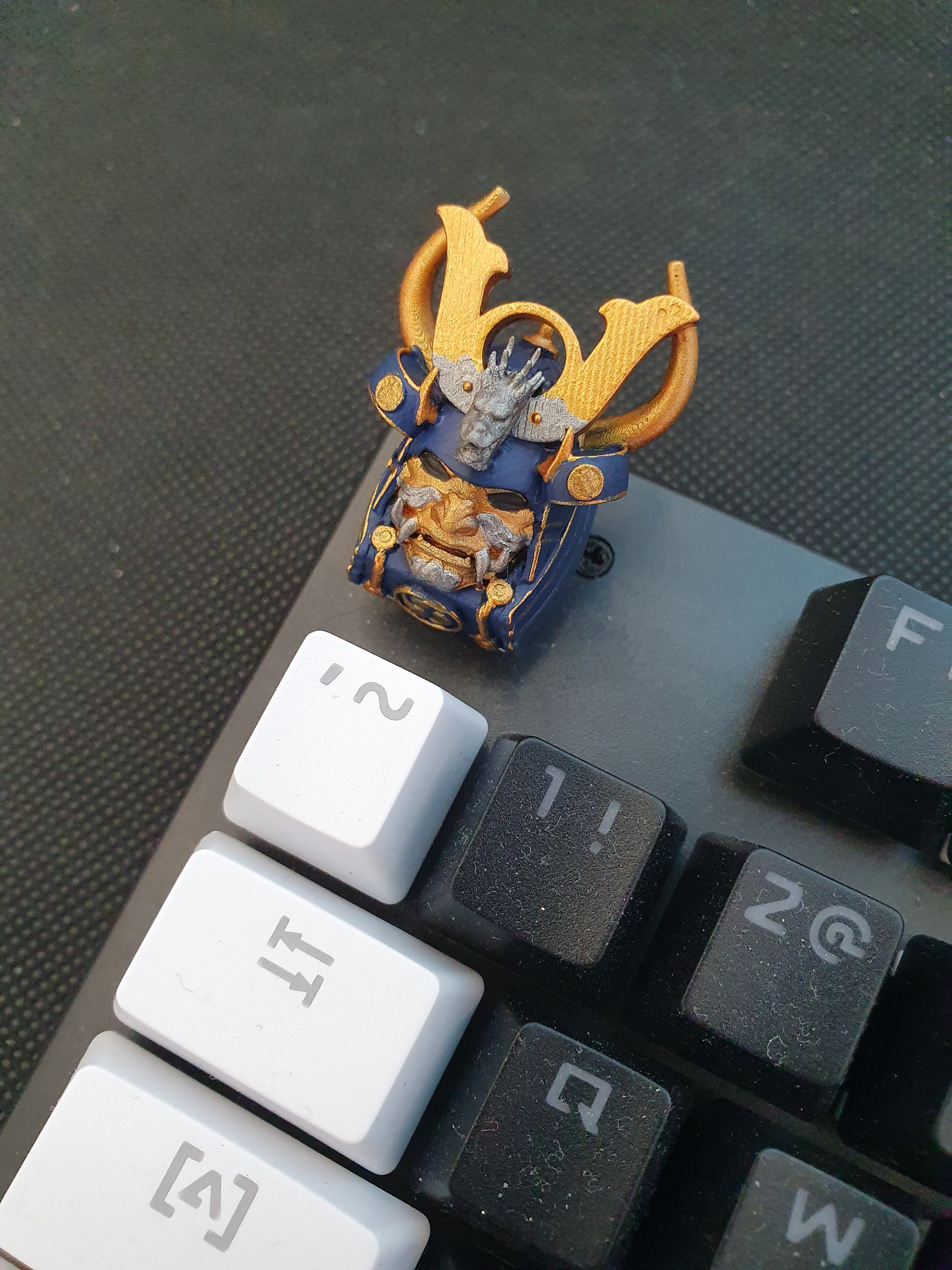 Artisan Custom Keycaps Keyboard Samurai Golden Blue Japan - Etsy