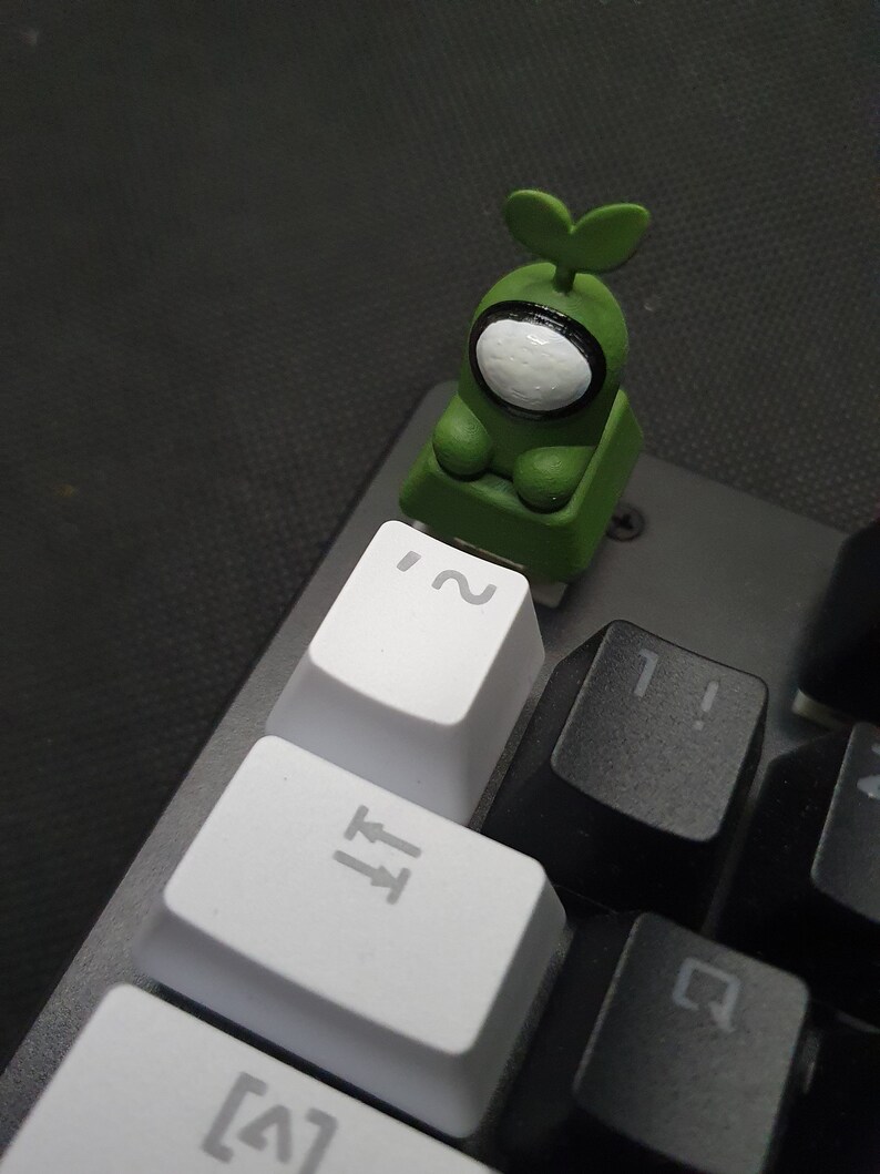 Artisan Custom Keycaps Keyboard Among Us Green Character Game - Etsy