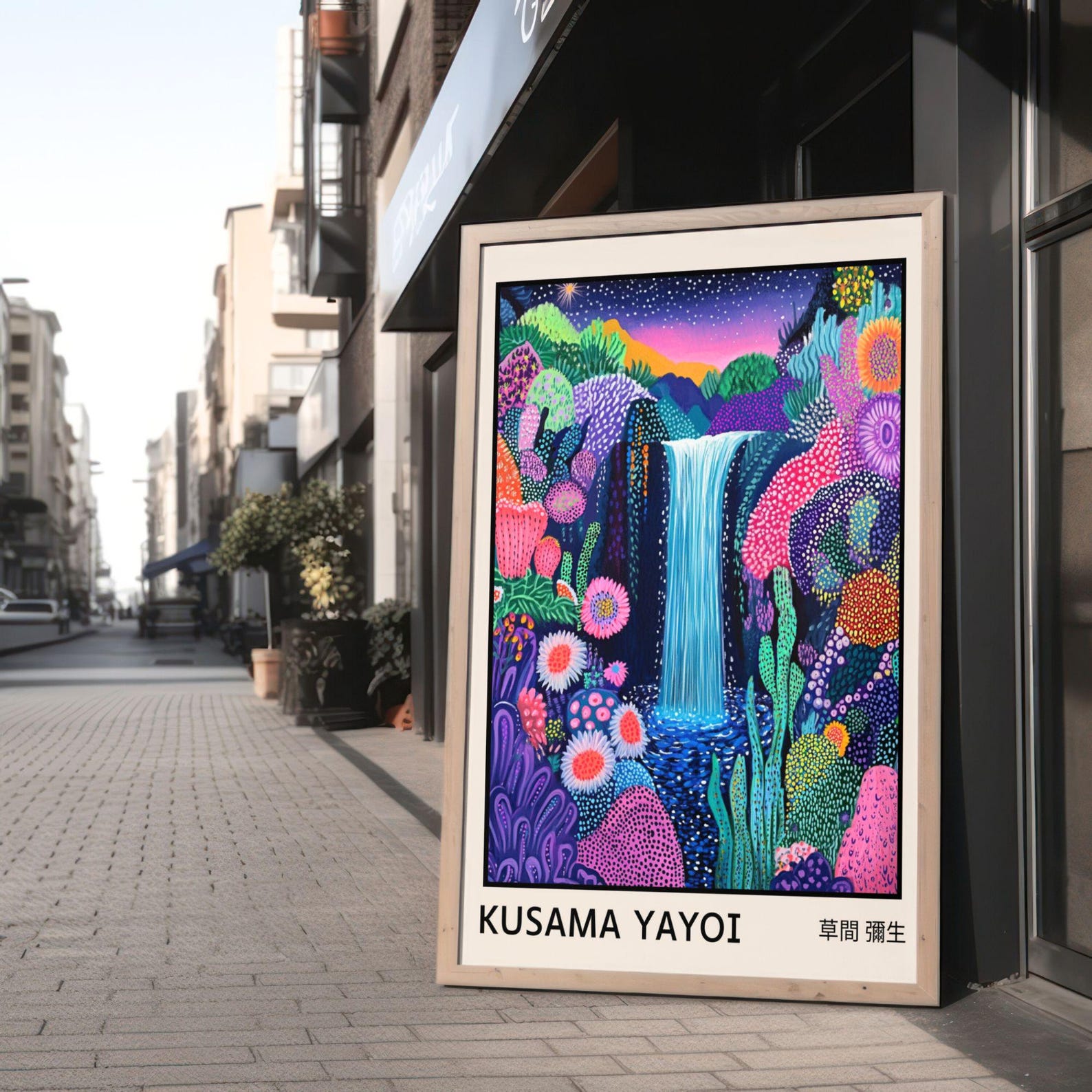 Yayoi Kusama Poster Yayoi Kusama Wave Print Japandi Wall Art Yayoi ...