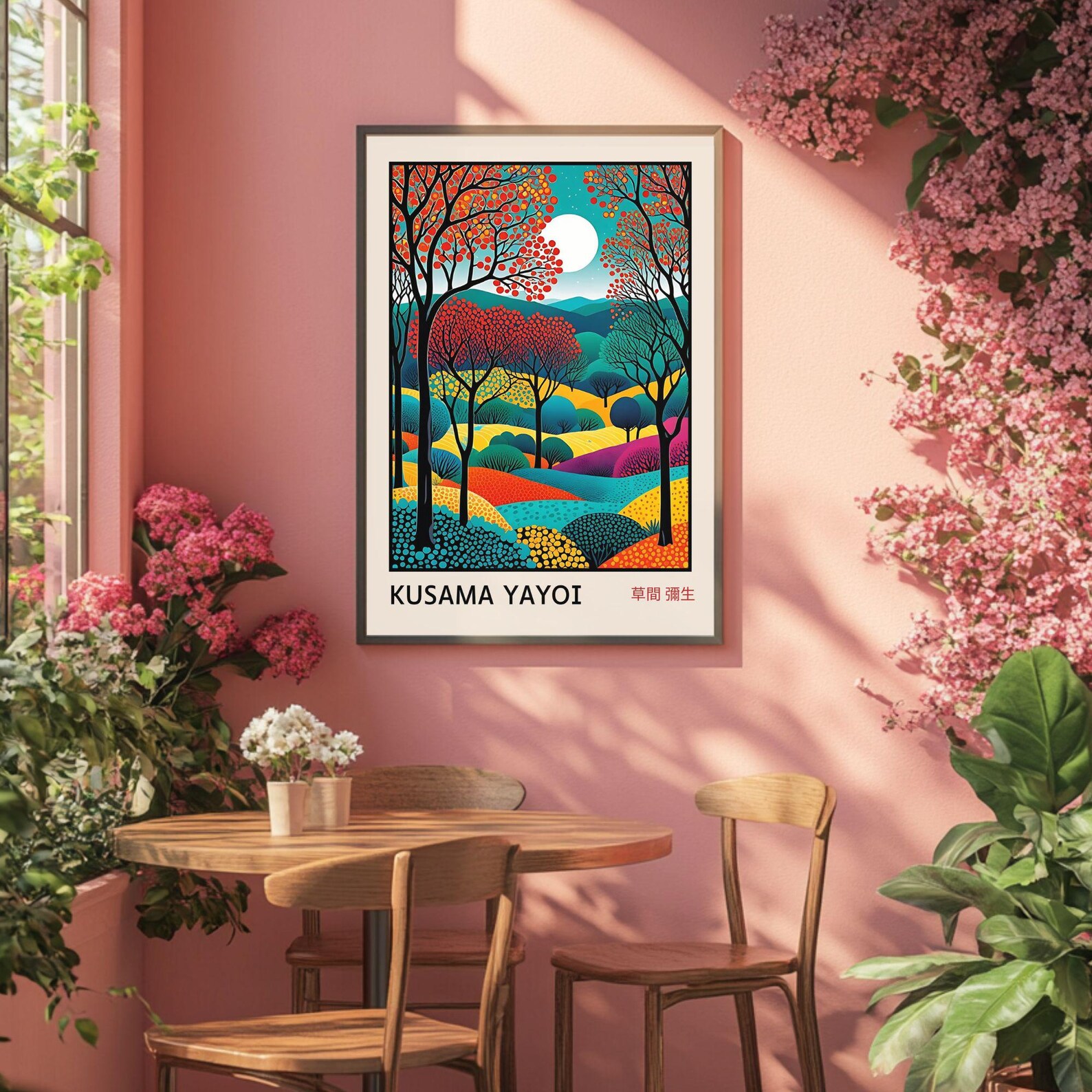 Yayoi Kusama Wave Print: Japandi Style Wall Art (digital Download) - Etsy