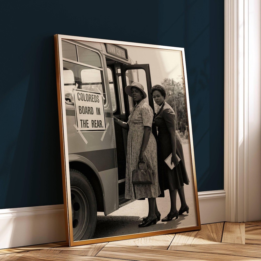 Civil Rights Era Bus Segregation Print: African American Women, Black ...