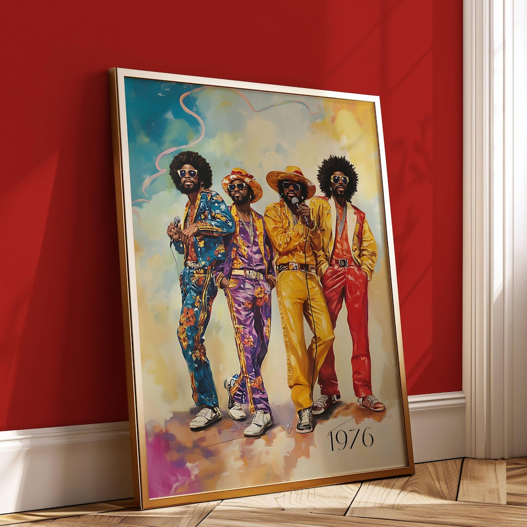 1970s Funk Band Poster: Retro African American Music Art (digital Print ...