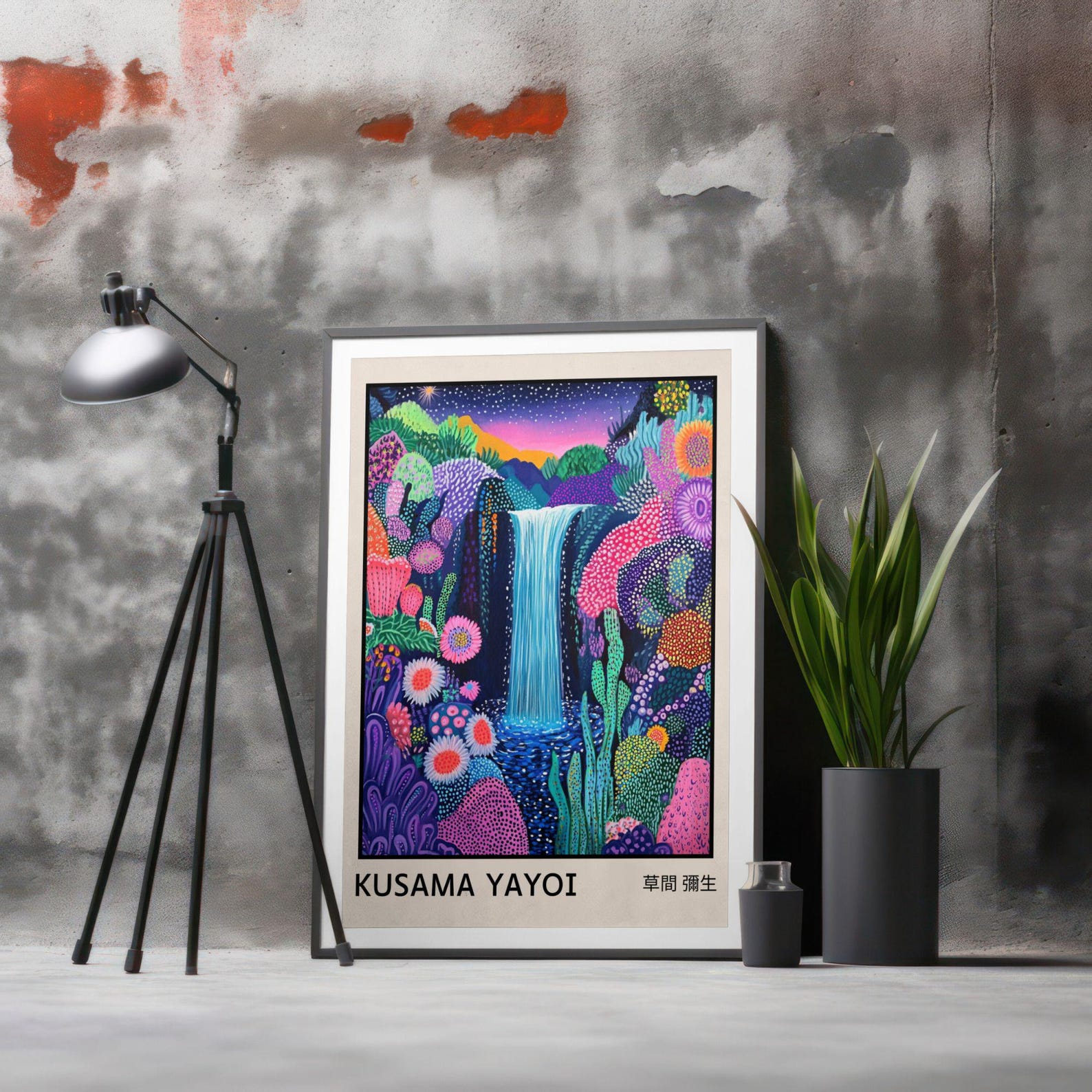 Yayoi Kusama Poster Yayoi Kusama Wave Print Japandi Wall Art Yayoi ...