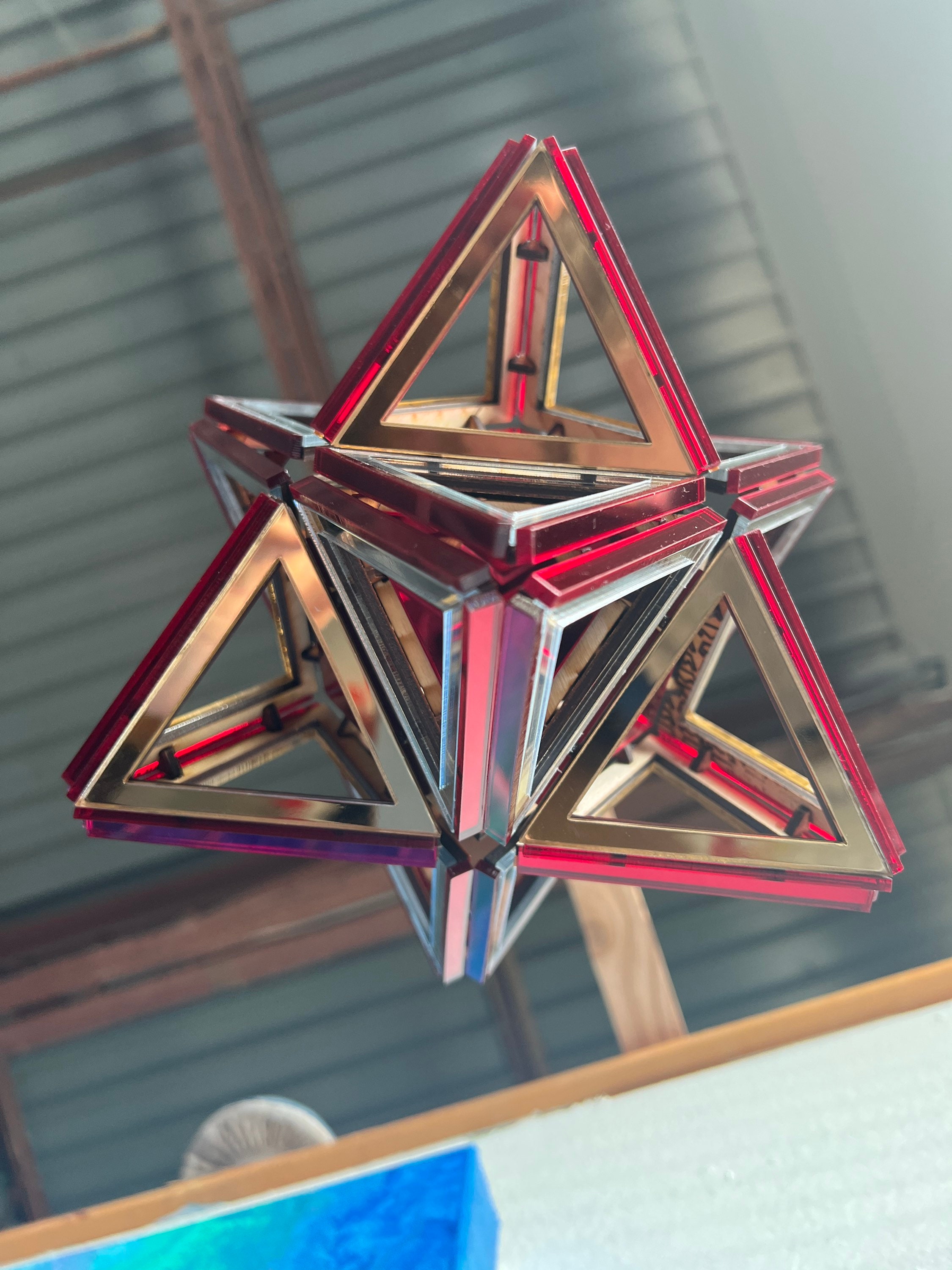Merkaba- Gold, Silver & Red Mirrored. - Etsy